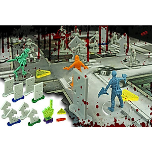LITKO Zombie Game Set | Compatible with Zombicide | Prison Cell Door | Locked Door | Unlocked | Objective | 1st Player | Born Leader | Skill Bullet | Noise | Smashed | Mall | 55 Pack (Base Game)