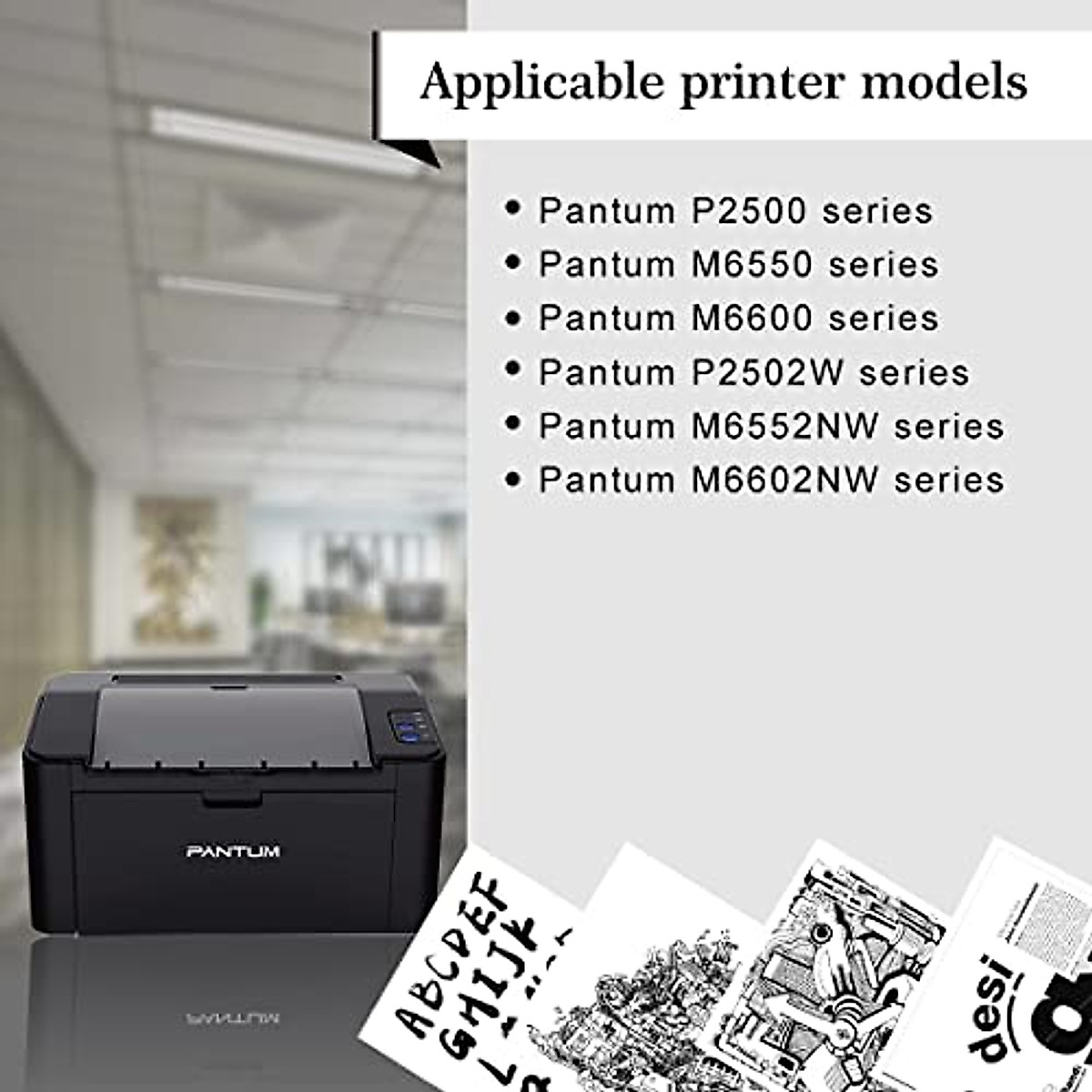 Chyumink Compatible Replacement for Pantum PB-211 Toner Cartridge use with Pantum P2500W, P2502W, M6550NW, M6600NW, M6552NW, M6602N Printers-1 Pack