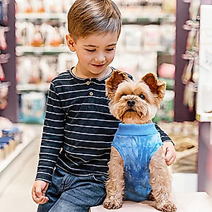 Dog Surgery Recovery Suit, Tie Dye Pet Surgical Suit for Female, Cone E-Collar Alternatives After Spay Abdominal Wounds Protector, Neuter Dog Anti-Licking Onesie for Small Medium Large Dogs, Medium