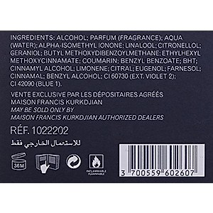 Maison Francis Kurkdjian Oud Satin Mood Eau De Parfum Spray, Vanilla Scented Amber Accord, 2.4 Fl Oz