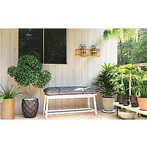 COZPLEN Non Slip Bench Cushion Tufted Universal 37x15.5 inch, Light Khaki