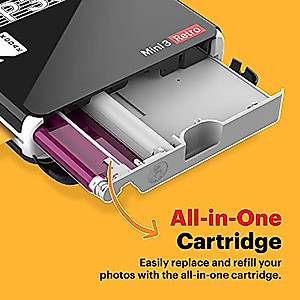 KODAK 4PASS Film Cartridge (3x3") for KODAK Mini 3 Retro and Mini Shot 3 Retro, 60 Sheets