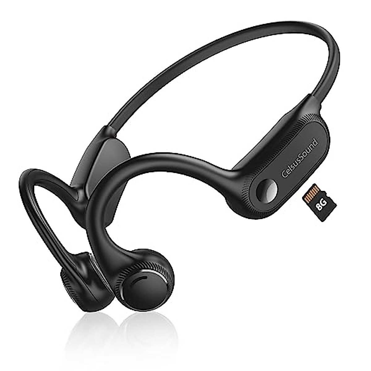 Bone Conduction Headphones, 2 in 1 Open-Ear Wireless Sports Headphones and MP3 Player, 10H Playtime & 8G Memory Card, Bluetooth 5.2 Wireless Earphones Waterproof for Running, Biking, Hiking, Gym
