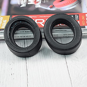 HS70 Pro Replacement Earpads PU Leather Headset Ear Pads Compatible with Corsair HS60 Pro HS70 Pro HS50 PRO Headsets(Black)