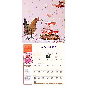 Drinking with Chickens Wall Calendar 2021