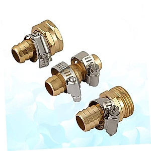 PAREKS 3 Pcs Copper Quick Connector Hose Quick Connector Car Wash Hose Connector Garden Water Quick Connector Accessories repair/2080