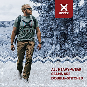 Vertx Men's Standard Cutback Technical Pants Tactical Gear with Pockets Lightweight Stretch Quick Dry Odor Control Athletic Cut Outdoor Pant, Spine Grey, 34X34