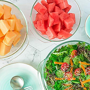 Moss & Stone Basics 6-Piece Glass Casserole With Covered, Borosilicate Glass Durable Bakeware Set, Glass Bowls Bakeware Dish Oven Safe & Microwave Safe, 3 Round Casserole Dish With Lid