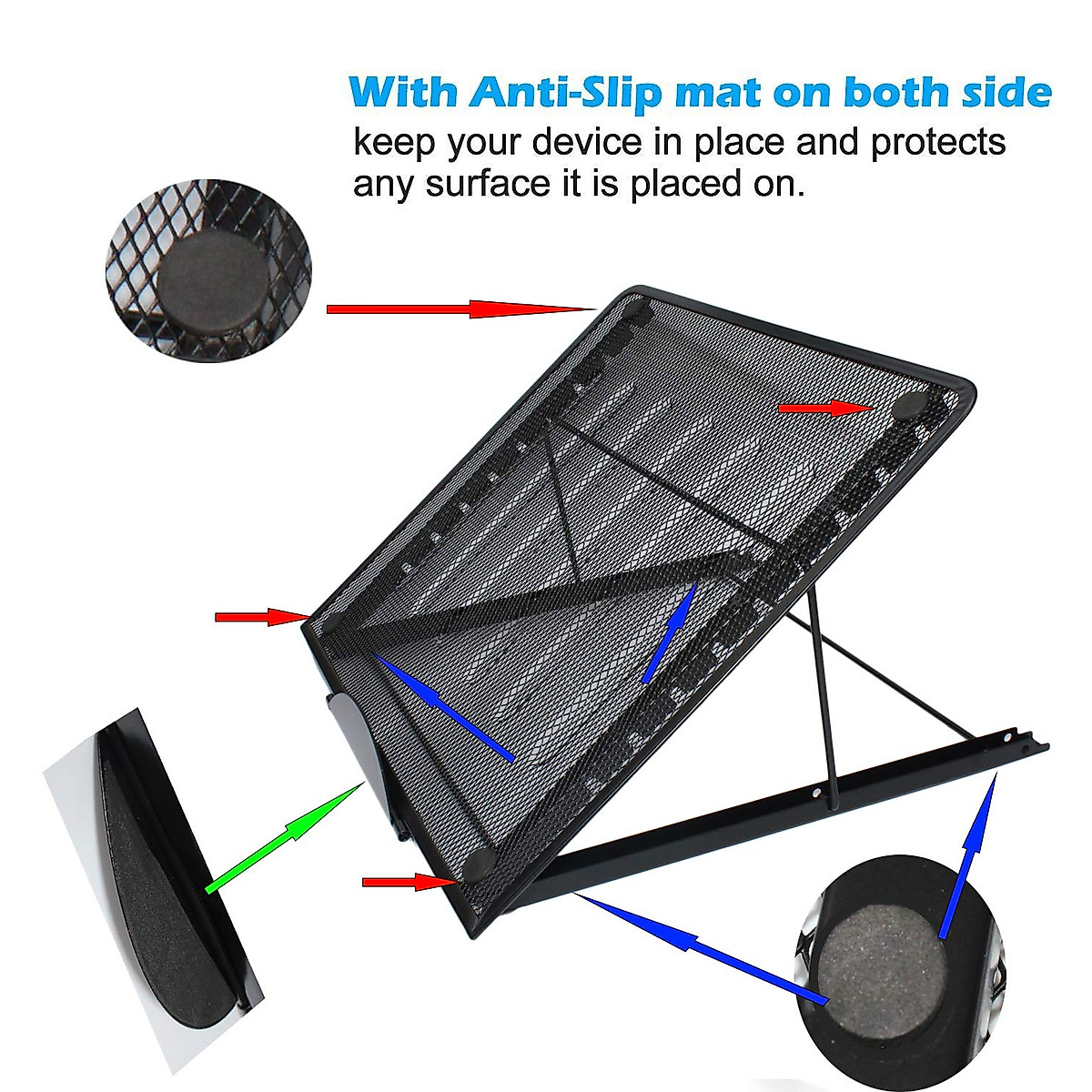WUXINGMEILI 13.4x11.6inch Large Stand Ventilated Adjustable Light Box Laptop Pad Stand, Multifunction Tracing Holder for Ipad A3 A4 LED Tracing Light Pad Tablet Tracer