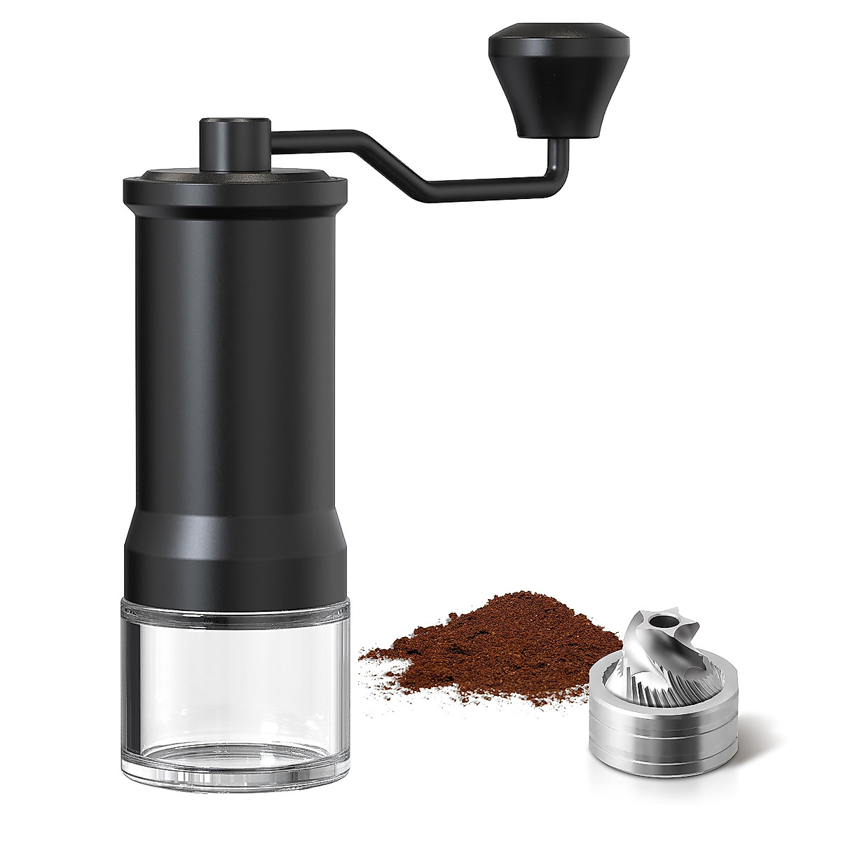 Manual Coffee Grinder, Stainless Steel Conical Burr Hand Coffee Grinder Mill, Adjustable for Fine/Coarse Grind, Perfect for Home and Camping