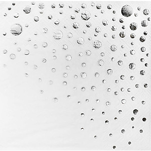 Stylish 5x5 Inch Silver Napkins - 100 Pack of White and Silver Cocktail Napkins - Disposable 3 Ply Beverage Napkins or Dessert Napkins - White Party Napkins for Wedding Napkins for Reception…