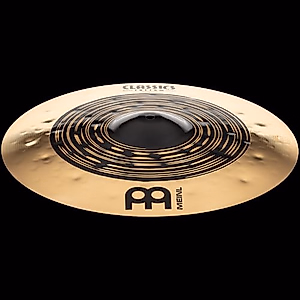 Meinl Cymbals Classics Custom Dual 18" Crash Cymbal for Drum Set, Dark/Brilliant — Made in Germany — B12 Bronze, 2-Year Warranty, (CC18DUC)