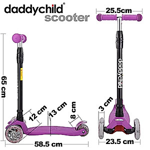 3 Wheel Scooters for Kids, Kick Scooter for Toddlers 3-14 Years Old, Boys and Girls Scooter with Light Up Wheels, Mini Scooter for Children