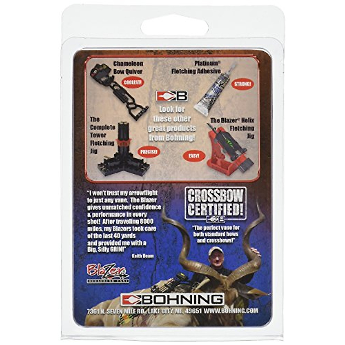 Bohning Blazer Vane (Pack of 36), Yellow Tiger