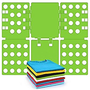 T Shirt Folding Board T Shirt Clothes Folder Laundry Organizer Easy and Fast for Kid and Adult to Fold Clothes Green