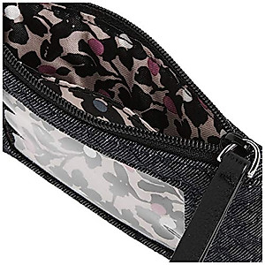 Vera Bradley Women's Denim Zip ID Case Wallet, Navy, One Size