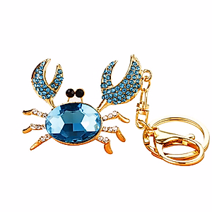 SEADEAR Diamond Crab Car Keychain Crab Keychain Crab Car Keychain Pendant Handbag Wallet Backpack Charm for Women Girls