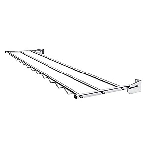 XMCX Wall Mounted Clothes Drying Rack Space-Saver Retractable Fold Away Clothes Hanger Easy Storage (Size : 62cm)