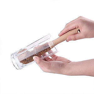 Taakcc 3PCS Cleaning Brush, Bottle Brush, Milk Cup Brush, Coffee Cup Brush, Pot Brush, Natural Coconut Fiber Brush Head, Strong Wooden Handle, Deep Cleaning, Natural Environmental Protection