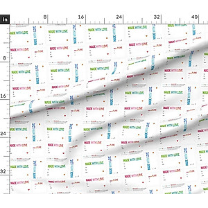 Spoonflower Fabric - Quilt & Love Label Sewing Printed on Petal Signature Cotton Fabric Fat Quarter - Sewing Quilting Apparel Crafts Decor