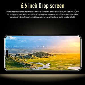 ciciglow Ultra Thin 6.6 Inch HD Smartphone, 8GB RAM 128GB ROM, Face Recognition, 24MP Camera, 4G Mobile Phone with Fast Connectivity, Long Battery Life (US Plug)
