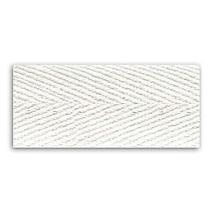 Trimplace Twill Tape. 25 Yards. 3/8 to 1 Inch Size. 100% Cotton. White, Natural, Black. (White, 1 Inch)