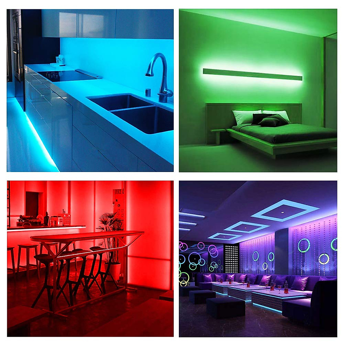 DAYBETTER Led Strip Lights 100ft (2 Rolls of 50ft) Smart Light Strips with App Control Remote, 5050 RGB Led Lights for Bedroom, Music Sync Color Changing Lights for Room Party