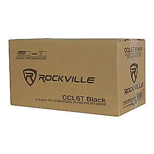 JBL VMA1240 Commercial/Restaurant 240W 70v Bluetooth Mixer/Amplifier, 5 Inputs Bundle with (4) Rockville CCL6T Black 70V 6" Commercial Ceiling Speakers 4 Restaurant/Office