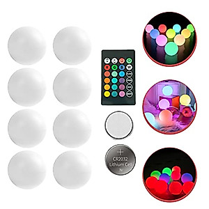 Angoily Pool Decor 8Pcs Floating Pool Lights LED Pool Ball Lights Light Up Pool Balls Float or in Pool Garden Patio Party Outdoor Garden Decoration