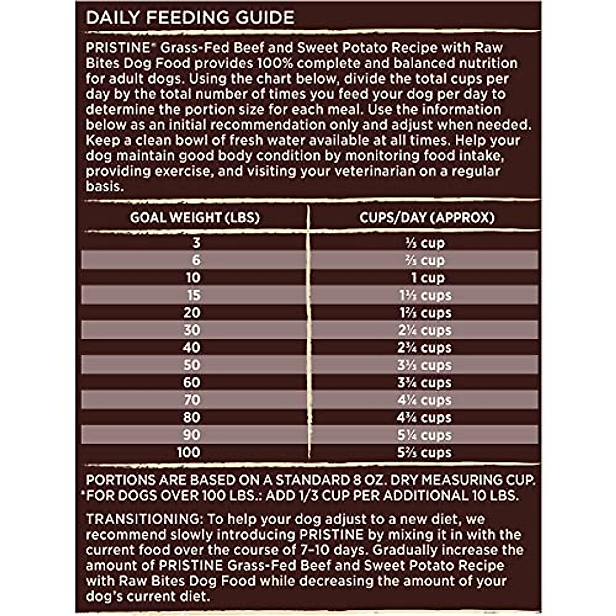 Castor & Pollux Pristine Grain Free Dry Dog Food Grass-Fed Beef & Sweet Potato Recipe with Raw Bites - 4 lb Bag