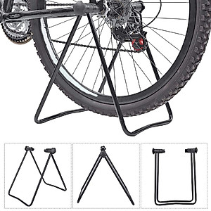 Bicycle Stand, Thin Wall Steel Foldable Bicycle Stand Tube Bike Kickstand Support U Shape Repair Stand, for Mountain Bike Cycling Foot Rack Parking Frame Bracket Equipment