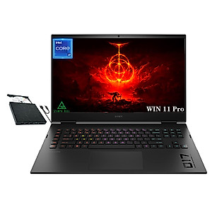 HP OMEN O17 17.3" 165Hz Gaming Laptop, Intel 12th Core i7-12700H, 64GB DDR5 RAM, 4TB PCIe SSD, NVIDIA GeForce RTX 3070Ti, RGB Backlit Keyboard, Win 11 Pro, Shadow Black, Hotface DVD-RW USB Hub