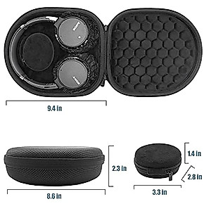 ProCase Hard Case for Sony WH1000XM5/ WH1000XM4/ WHXB910N/ WHCH710N/ WHXB900N/ Bose 700/ QC35 II Wireless Noise Cancelling Headphones, Travel Carrying Bag with 2 Dust Covers & a Storage Case -Black