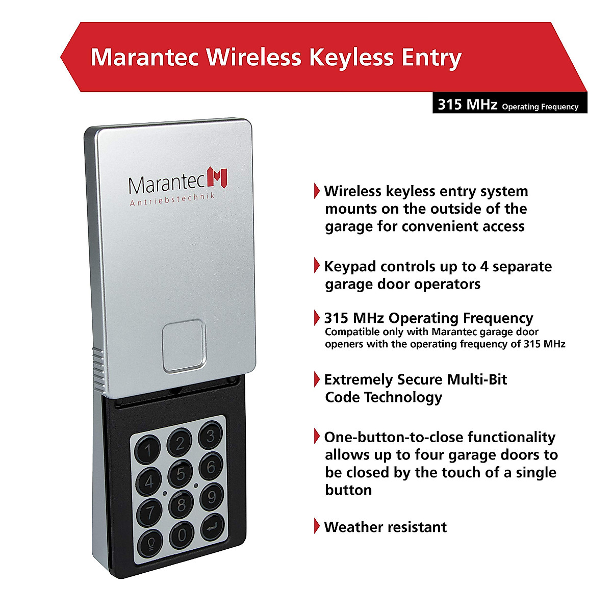 Marantec Wireless Keyless Entry System for Garage