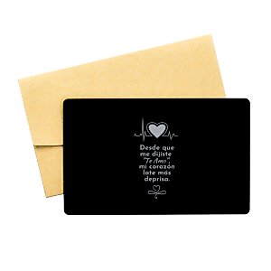 Desde que me dijiste Te amo, mi Corazon Late mas, pulseras para Hombres o Mujeres - tarjeta de cartera