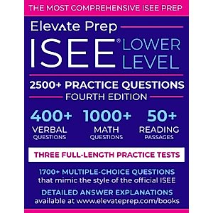 ISEE Lower Level: 2500+ Practice Questions