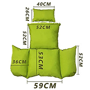 Rlosqvee Waterproof Hanging Chair Cushion, Thicken Washable Swing Cushions for Hanging Egg Chair Patio Garden Hanging Basket Chair Seat (Light Gray)