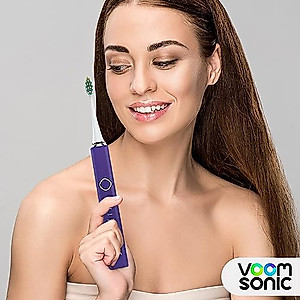 Voom Sonic Pro 7 Electric Toothbrush for Adults, Sonicare Electric Toothbrush with 40000 VPM w/ 5 Deep Clean Modes, Rechargeable Toothbrushes Fast Charge 4 Hours Last 8-Weeks