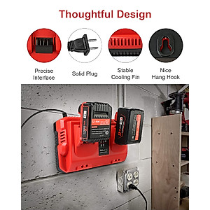 TeenPower Upgraded 18V 6.0Ah Batteries Replacement for Milwaukee M-18 Battery 2Pack and 1 Charger Combo(2-Port)