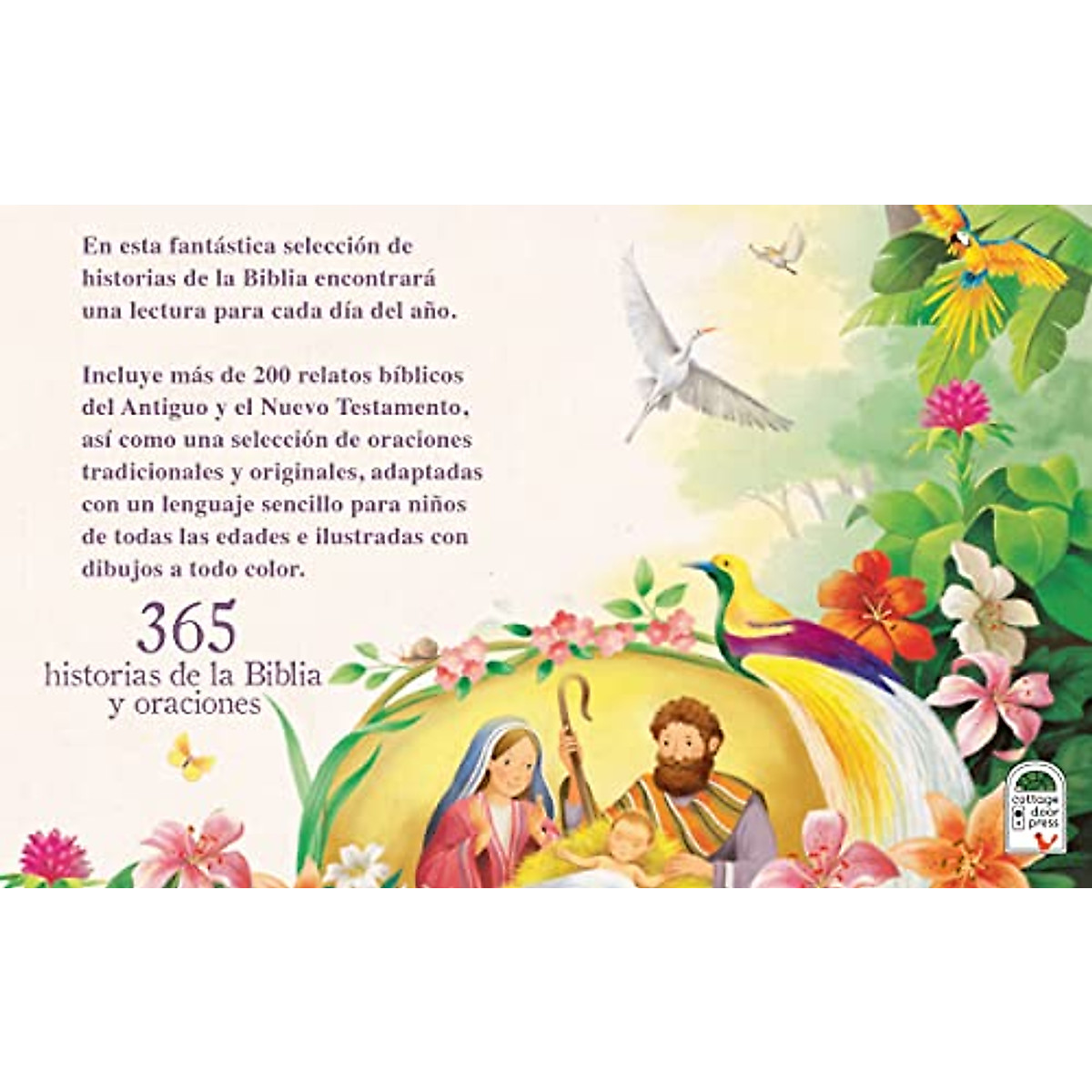 365 Historias de la Biblia y Oraciones / 365 Bible and Prayers Padded Treasury Guilded (Spanish Language), Ages 3-8 (en español) (Little Sunbeams) (Spanish Edition)