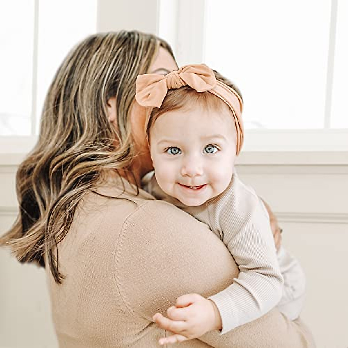 Prohouse 16PCS Baby Nylon Headbands Hairbands Hair Bow Elastics for Baby Girls Newborn Infant Toddlers Kids