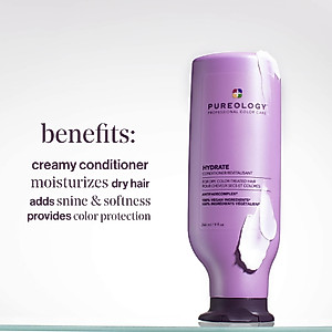 Pureology Hydrate Moisturizing Conditioner | For Medium to Thick Dry, Color Treated Hair | Sulfate-Free | Vegan
