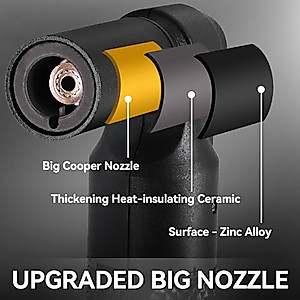 Zoocura 2 Pack Butane Torch Lighter Big Jet Flame Refillable Portable Butane Torch Adjustable Mini Blow Torch for Camping Grill Culinary Soldering Cooking Welding BBQ (Fuel Not Included)