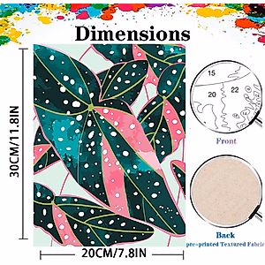 6 Pack Flowers Paint by Numbers Kits for Adults Beginners, DIY Paint by Numbers for Adults on Canvas Without Frame, Drawing Paintwork with Paintbrushes Oil Painting for Home Wall Decor 7.9x11.8inch