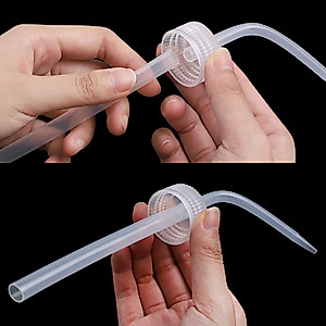 SUPERLELE Wash Bottle, 6pcs 250ml Plastic Tattoo Squirt Bottles, LDPE, Safety for Cleaning Water Tools with Scale Labels(8oz)