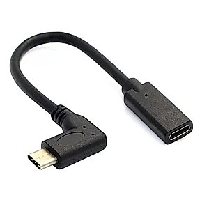 Vrllinking USB Type C Extension Cable, 90 Degree Male-to-Female, 10Gbps Data Transfer Speed, Fast Charging, Compatible with Nintendo Switch, MacBook Pro, iMac Pro, and More