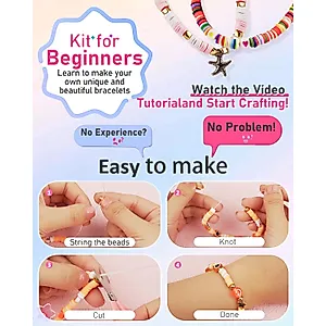 Mio Angle Bracelet Making Kit for Beginner 5000Pcs Preppy Polymer Friendship Bracelet Making with Charms Kit for Jewelry Making DIY Arts and Crafts Birthday Gifts Toys for Kids Age 6-13