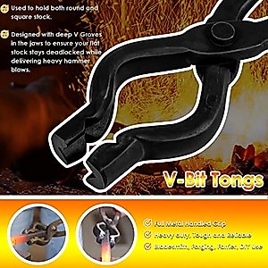 Yoursme Propane Gas Forge, Double Burner Blacksmithing Forge Large Capacity Forge, Oval Propane Burner Forge with 16.85¡®¡¯ V-Bit Tongs & Leather Welding Gloves for Farrier, Knife and Tool Making