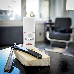 HENRI ET VICTORIA Aftershave for Men | Duc de Santal Chic and Subtle Scent | Canadian Made by Skilled Artisan | After Shave Balm Prevent and Cure Razor Burns | 100 ml (3.4 oz)