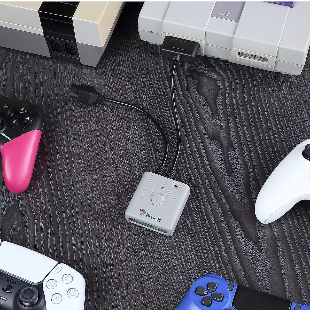 Mcbazel Brook Wing SNES to PS5/XB/Switch Pro Controller Adapter, Micro USB